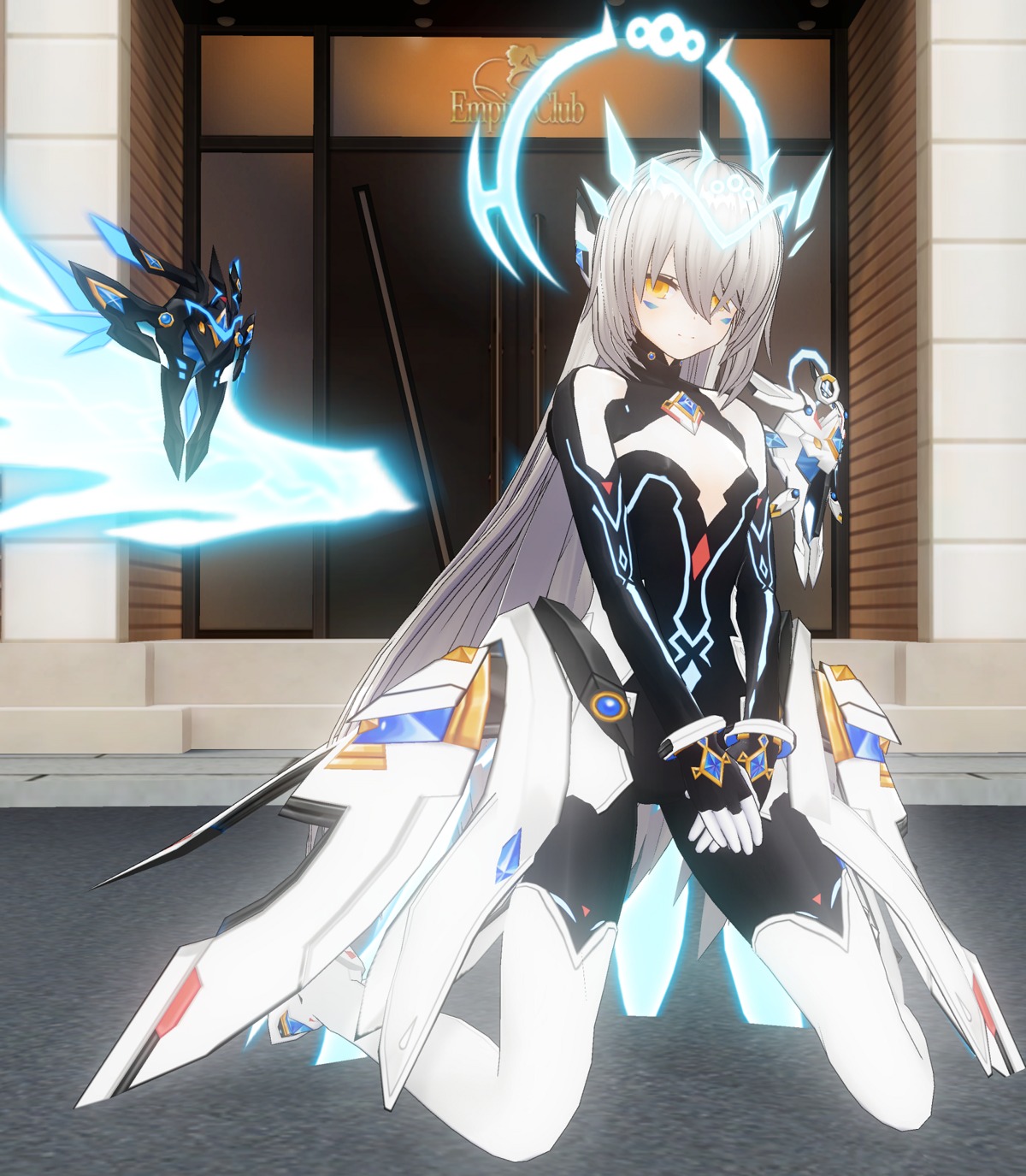 elsword eve (elsword) bodysuit cleavage no bra tagme thighhighs wings | #542061 | yande.re